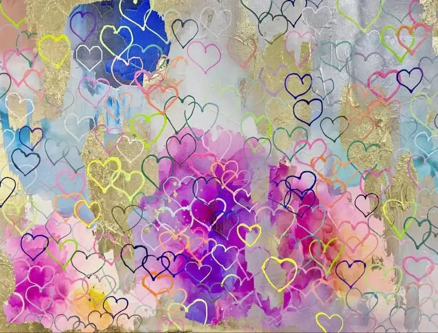 Heart Flutter II Wallpaper for Kids Rooms | Artistic Floral Heart Wall ...